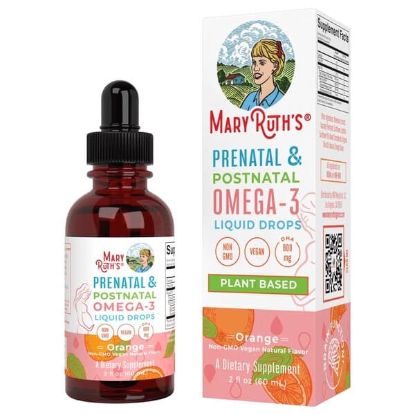 MaryRuth Organics - Prenatal & Postnatal Omega-3 Liquid Drops, Orange ...