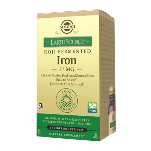 Buy Solgar - Earth Source Koji Fermented Iron - 27 mg, 30 Capsules at ...